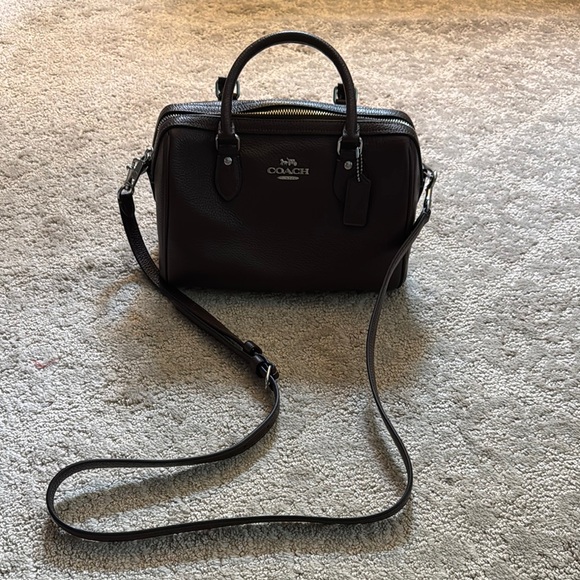 Coach | Bags | New Coach Brown Leather Satchel With Structured Design ...
